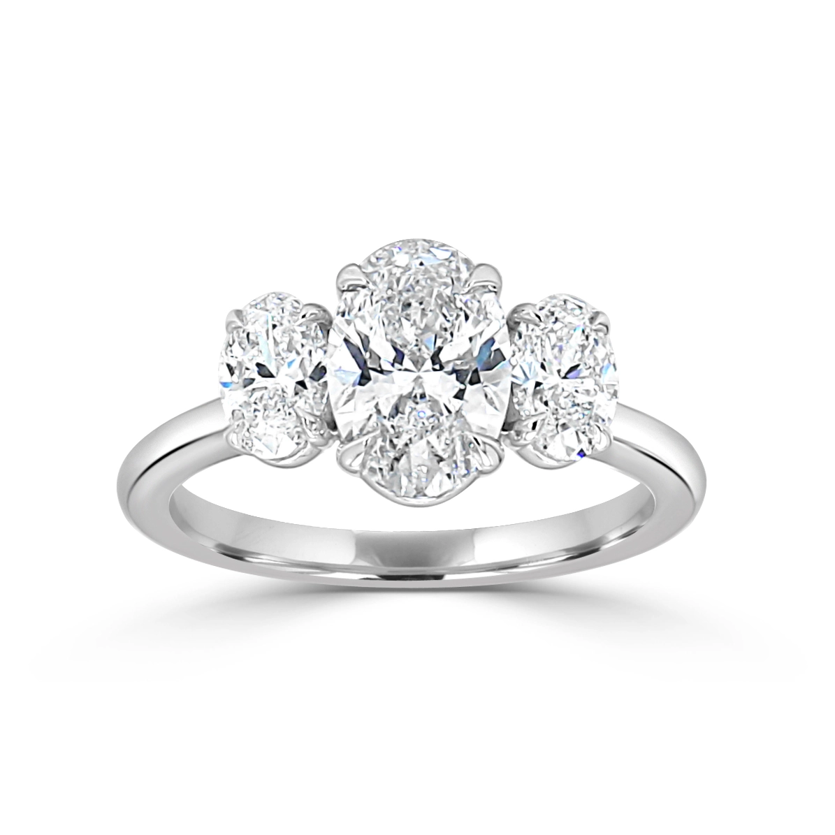 Morgan Three Stone Oval Engagement Ring | dimendSCAASI