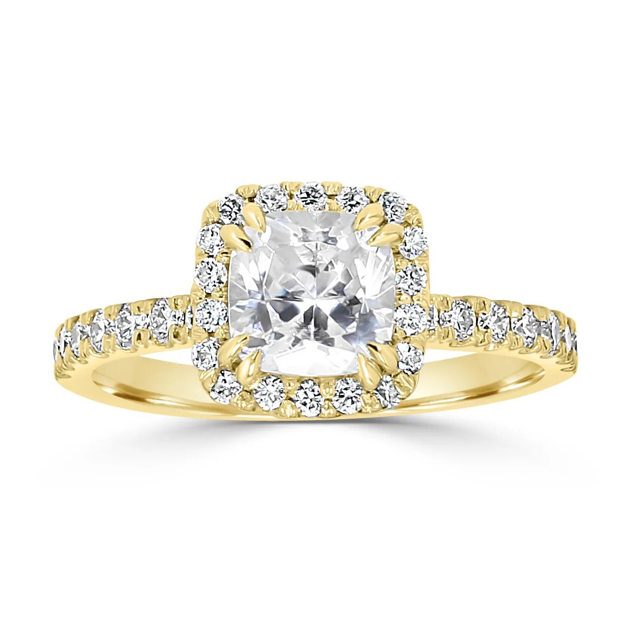 Special Unique Halo Engagement Ring | dimendSCAASI