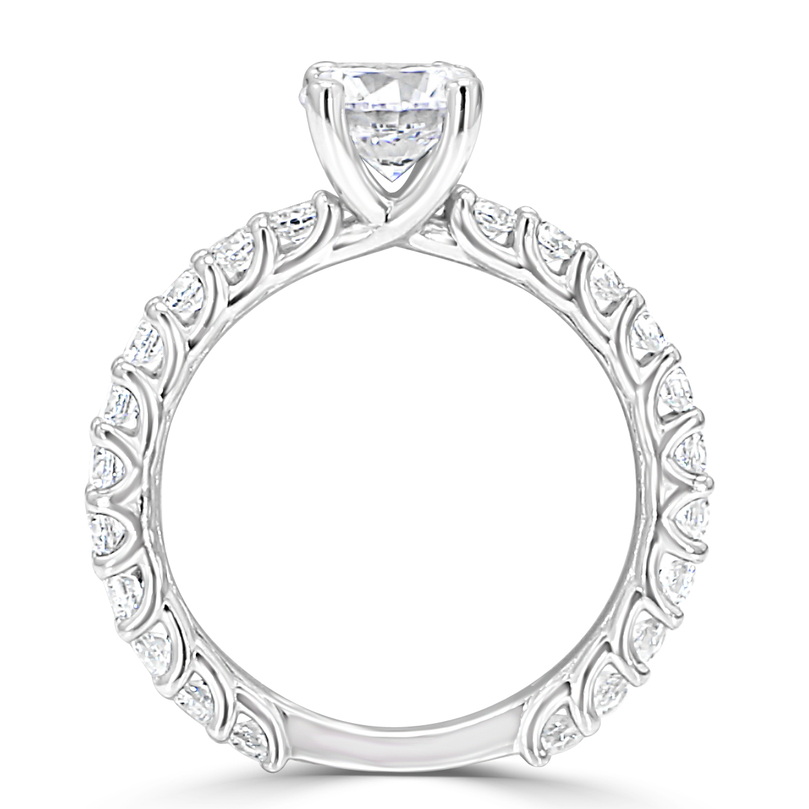 Side Stone Engagement Ring | Engagement Ring with Side Stones - dimend ...